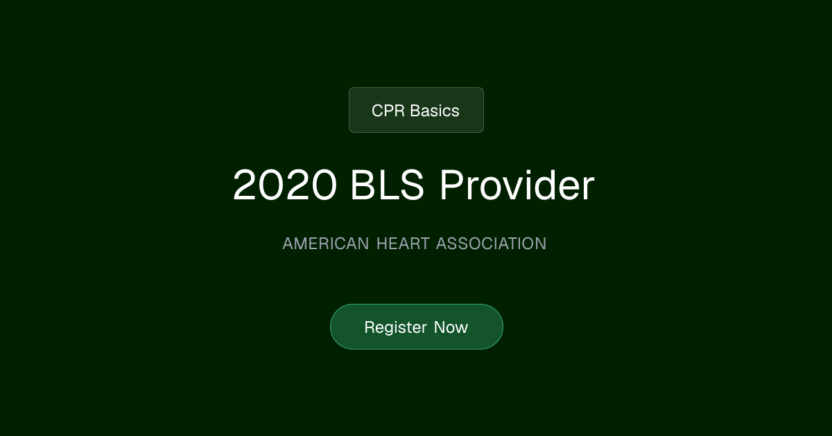 AHA BLS Provider | CPR Basics